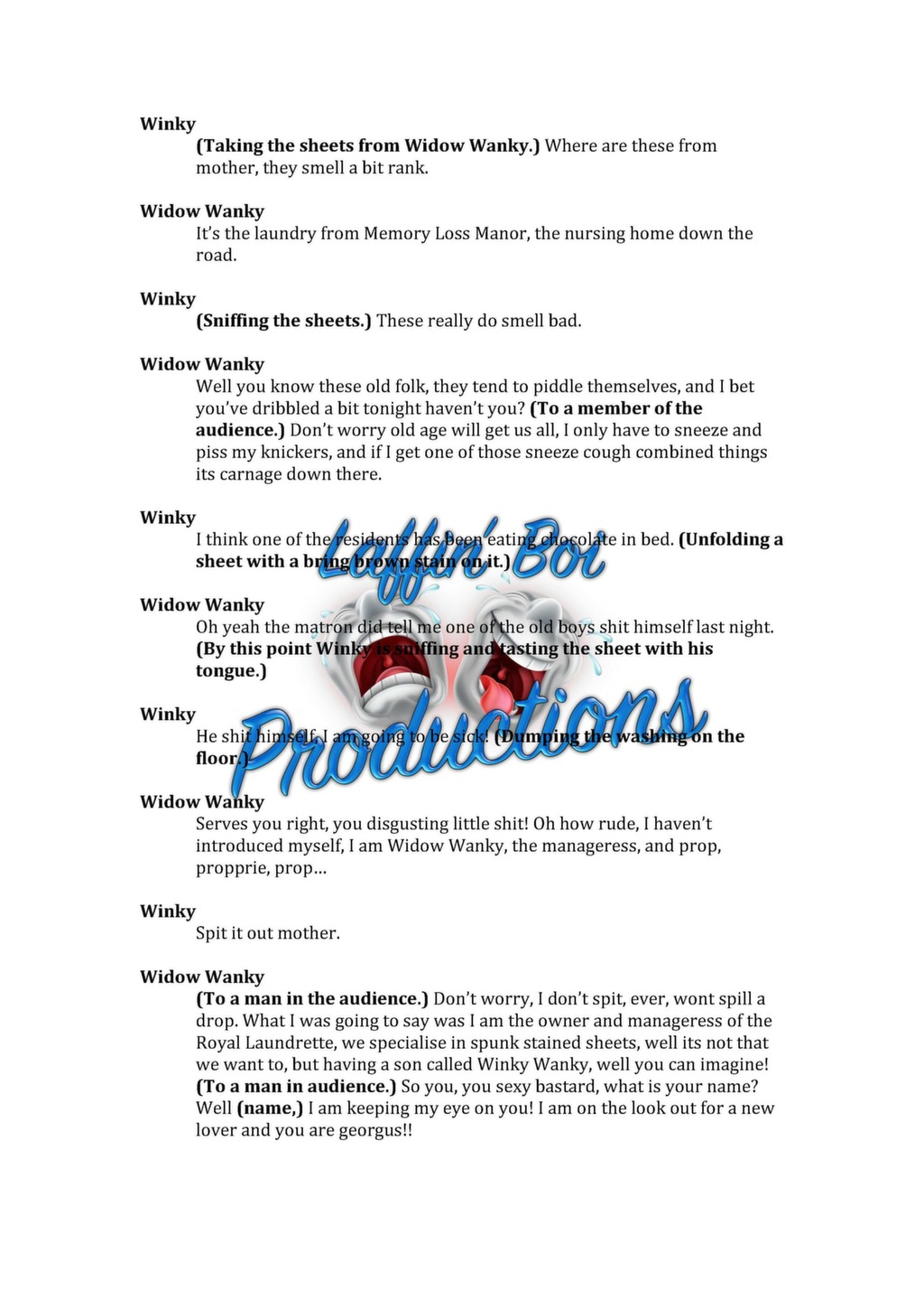 Definitely Not Disney's Aladdin Adult Pantomime Script » Laffin' Boi