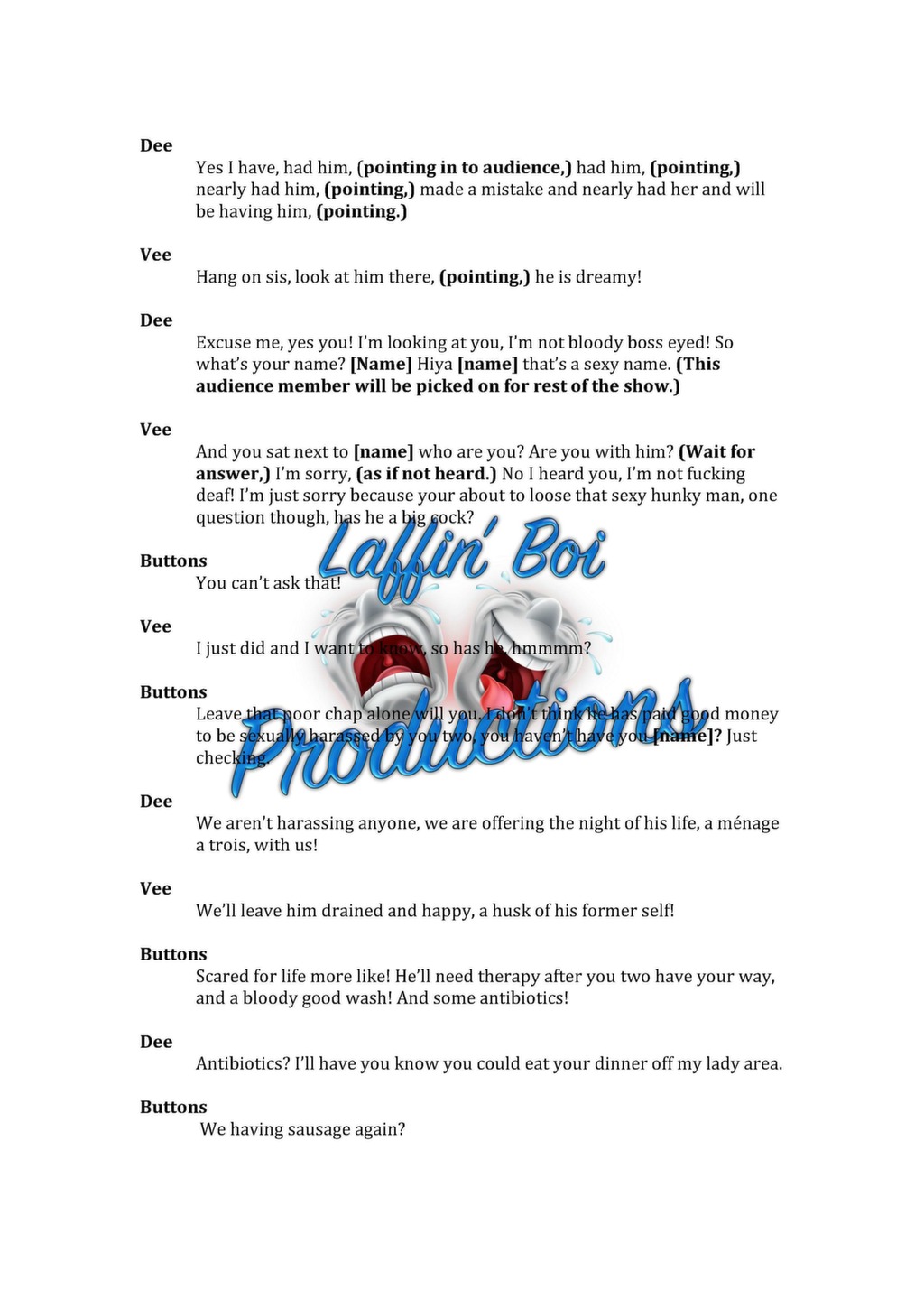 Cinderella And The Two Ugly Slags Adult Pantomime Script » Laffin' Boi