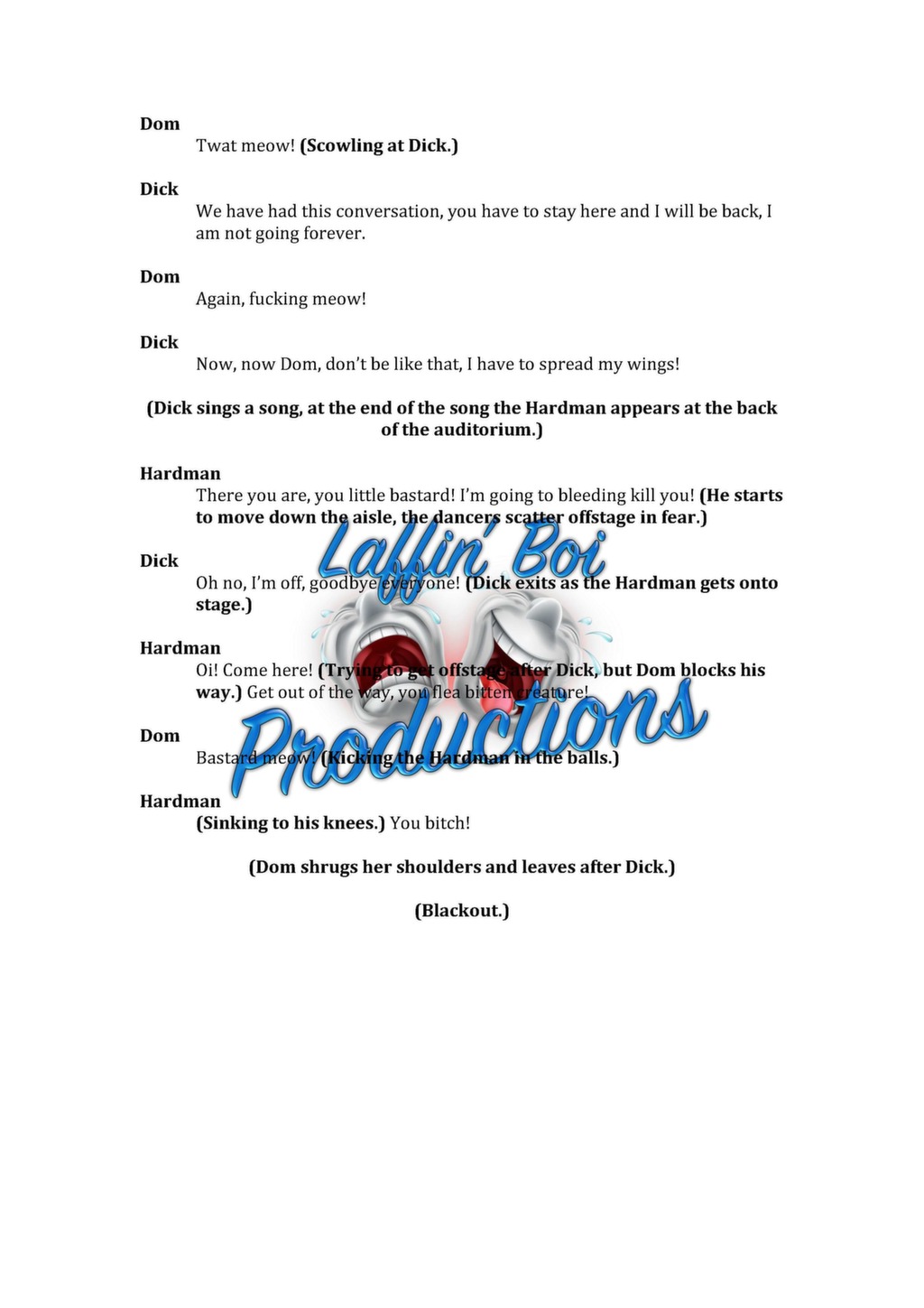 Dick And His Cat! » Dick Whittington Adult Pantomime Script » Laffin' Boi